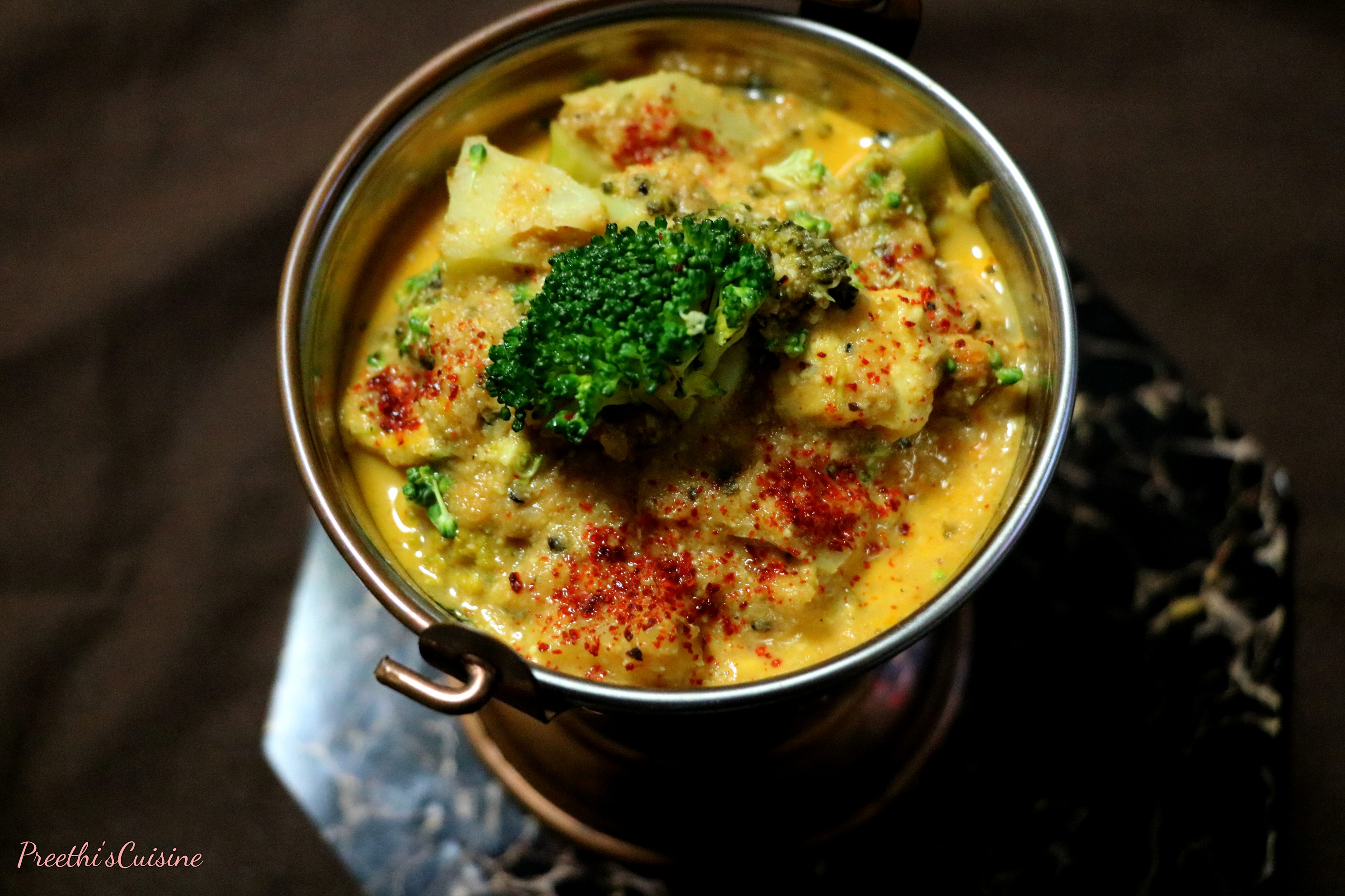 Broccoli Paneer and Peanut Masala - Preethi's Cuisine