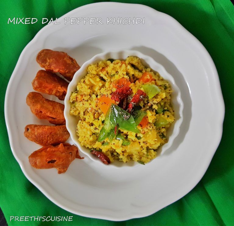 MIXED DAL PEPPER KHICHDI - Preethi's Cuisine
