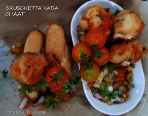 BRUSCHETTA VADA CHAAT - Preethi's Cuisine