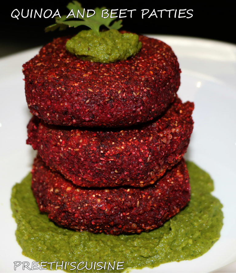 QUINOA AND BEETROOT PATTIES - Preethi's Cuisine