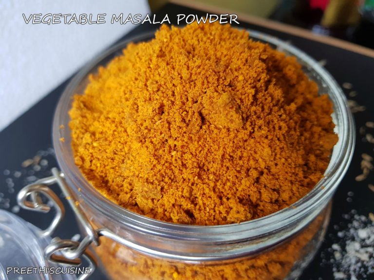VEGETABLE MASALA POWDER - Preethi's Cuisine