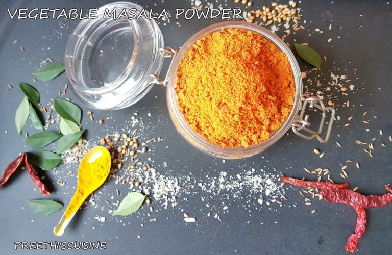VEGETABLE MASALA POWDER - Preethi's Cuisine