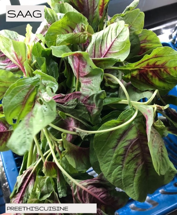 SAAG KUMBH / SPINACH AND MUSHROOM SABZI - Preethi's Cuisine