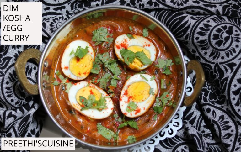 DIM KOSHA /BENGALI STYLE SPICY EGG MASALA - Preethi's Cuisine