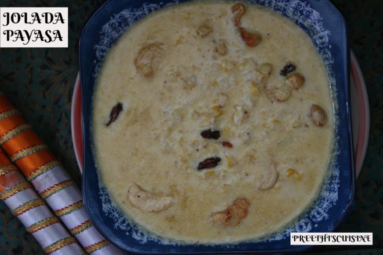 JOLADA PAYASA / CORN PUDDING - Preethi's Cuisine