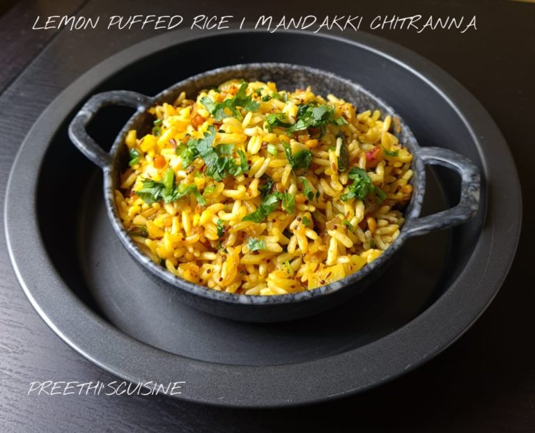 LEMON PUFFED RICE / MANDAKKI CHITRANNA - Preethi's Cuisine