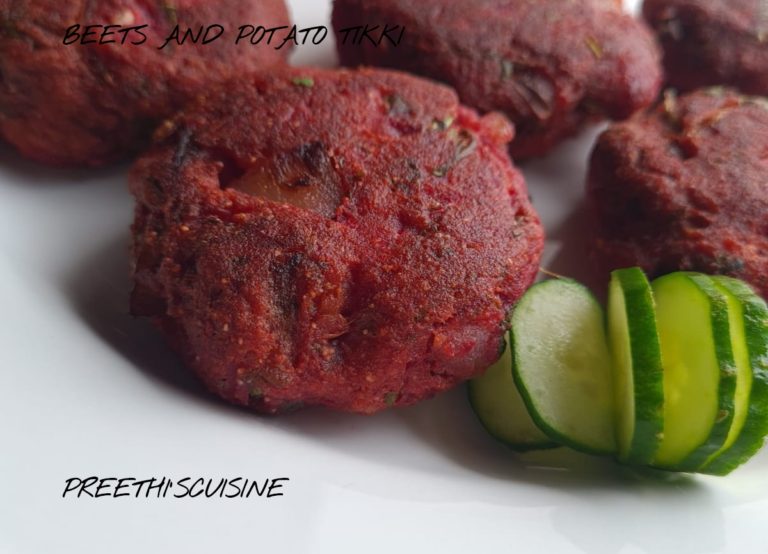 BEETS AND POTATO TIKKI (VEG TIKKI) - Preethi's Cuisine