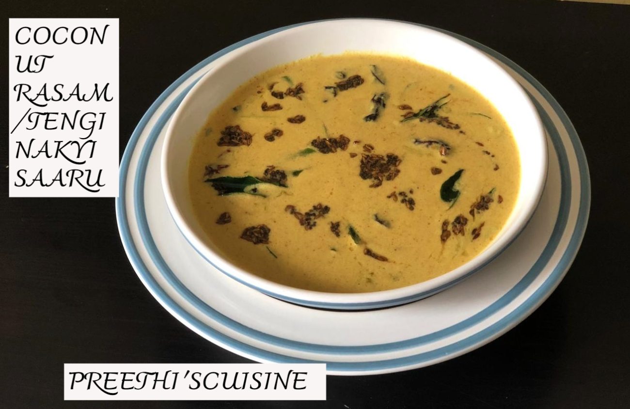 COCONUT RASAM / TENGINAKAYI SAARU - Preethi's Cuisine