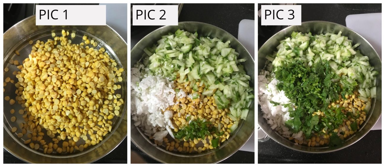 KADLE BELE KOSAMBARI / LENTIL SALAD - Preethi's Cuisine