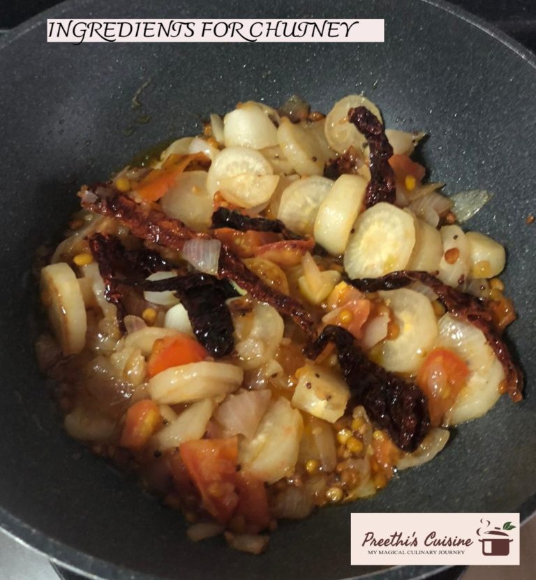 RADISH CHUTNEY / MULLANGI CHUTNEY - Preethi's Cuisine