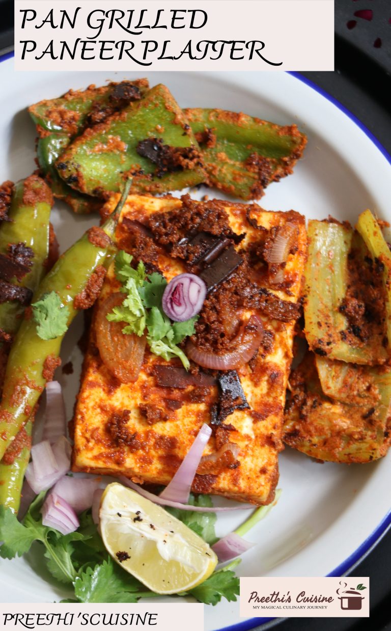 PAN GRILLED PANEER PLATTER - Preethi's Cuisine