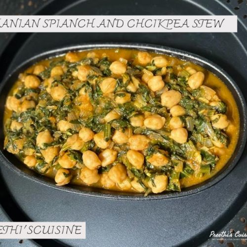 GHANIAN SPINACH CHICKPEA STEW - Preethi's Cuisine