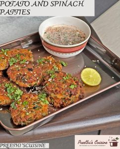 POTATO AND SPINACH PATTIES