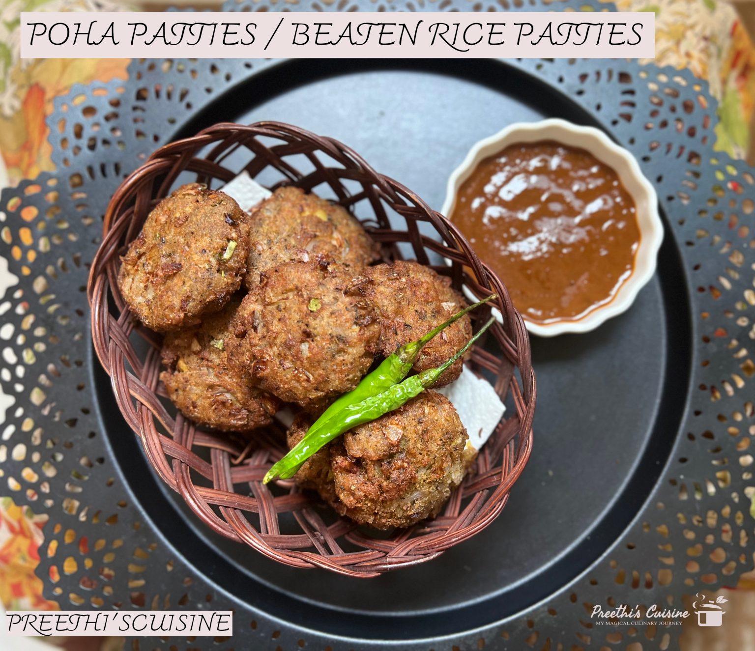 POHA PATTIES / BEATEN RICE PATTIES