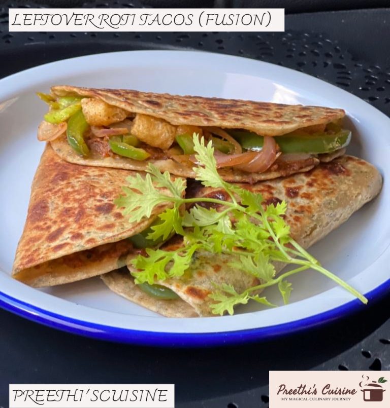 LEFTOVER ROTI TACOS (FUSION )